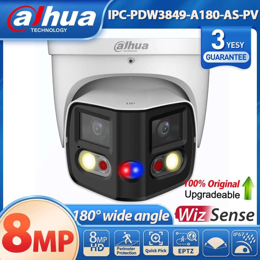 new ！dahua ipc-pdw3849-a180-as-pv 8mp panoramic 2-way talk tio...